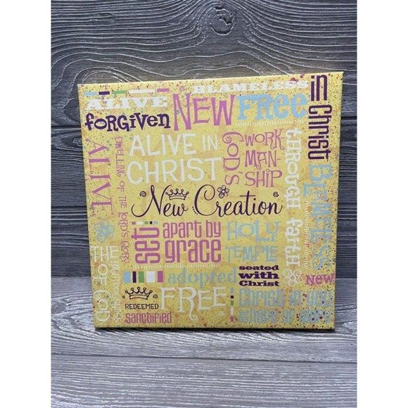 Wall Decor | Christian Religious Canvas Wall Art Yellow Pastels Teen Or ...
